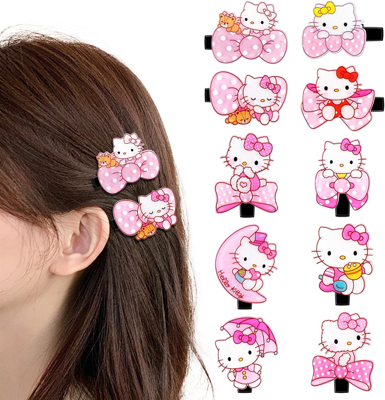 Amazon.com : Hello Kitty 2-Pack Women's Hair Clip Set : Beauty ...