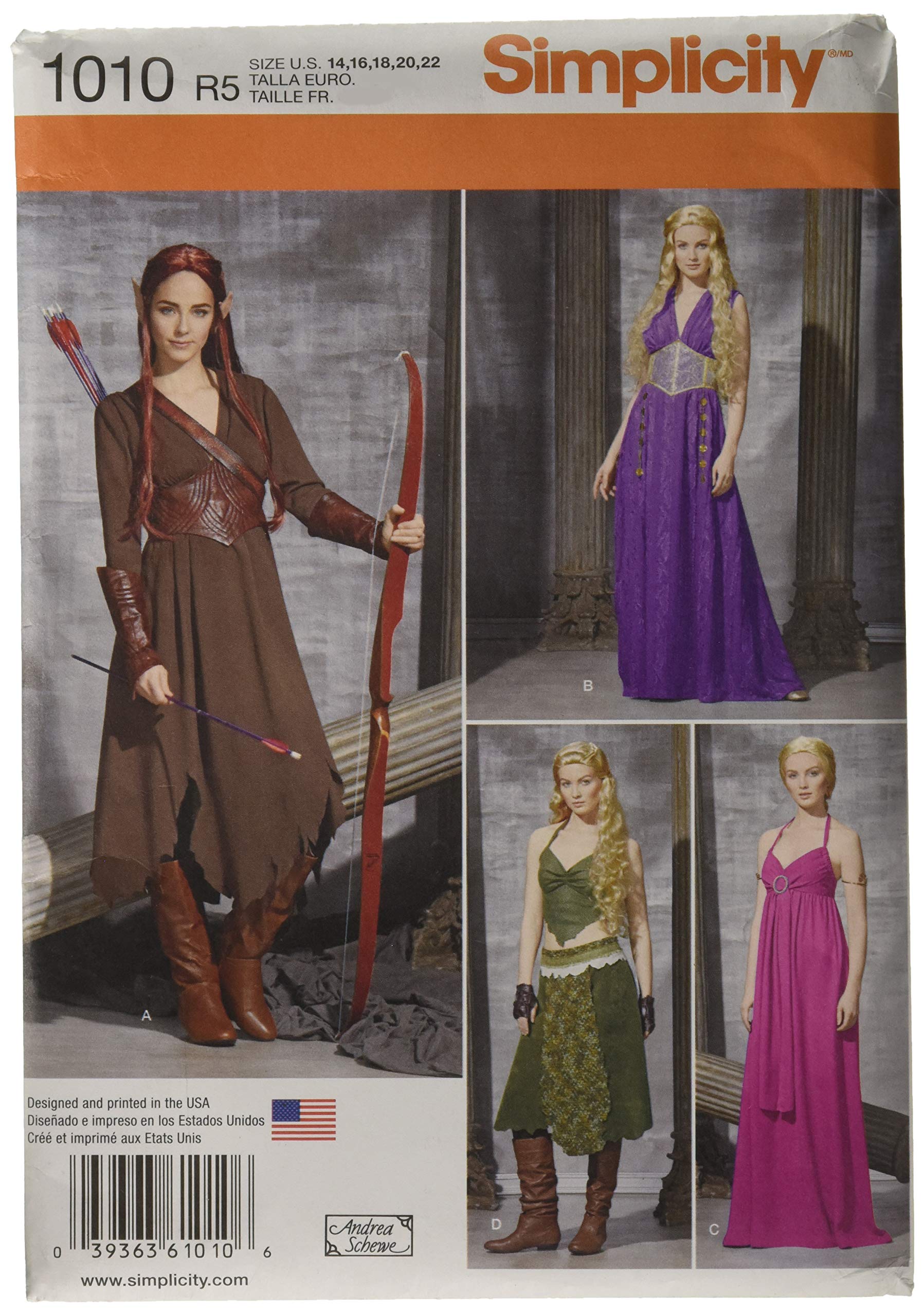 Amazon.com: Simplicity Women's Elf Halloween, Ren Faire and Cosplay ...
