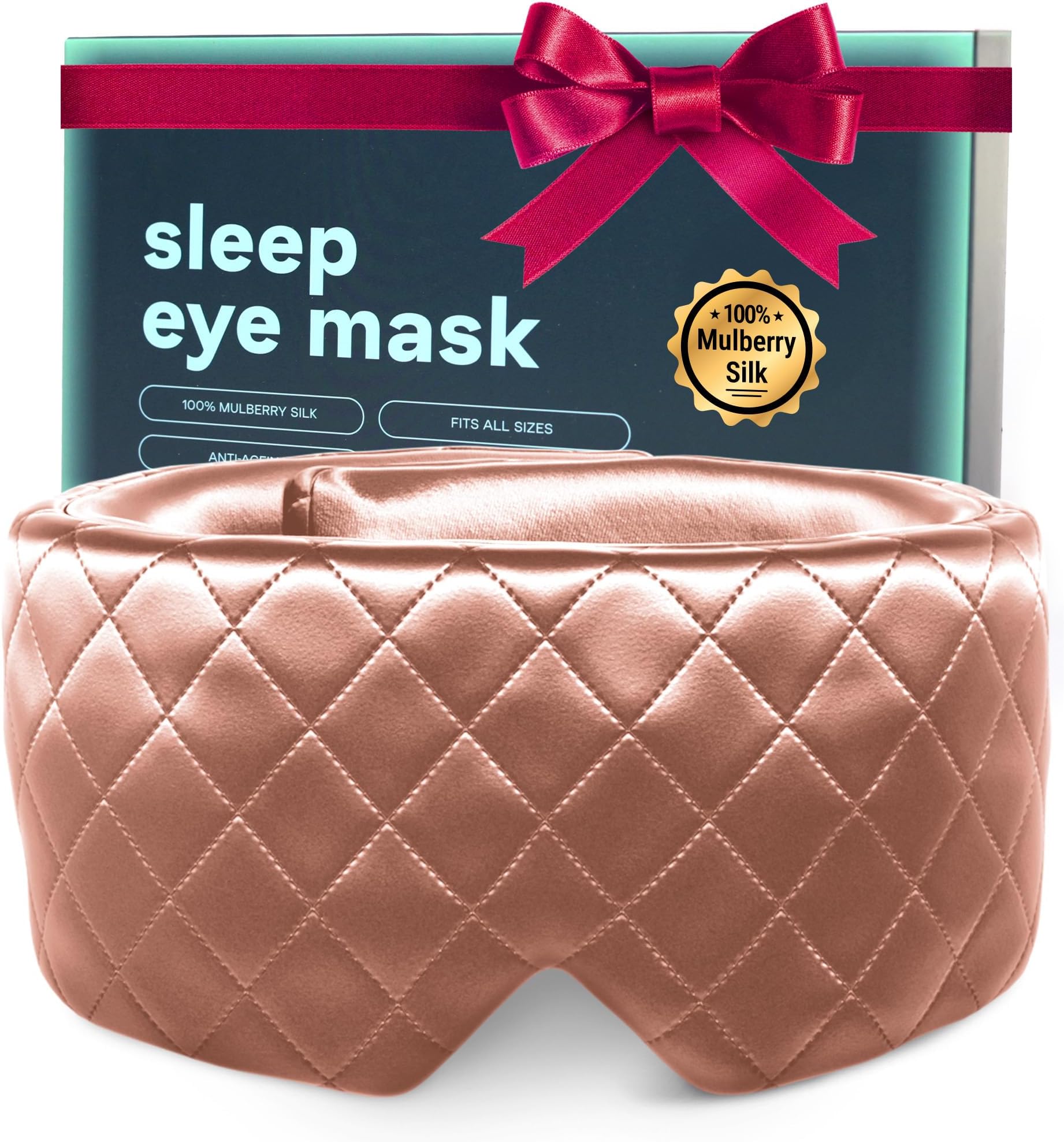 Amazon.com: Fleur&Yang Silk Sleep Mask, Adjustable Blackout Sleeping ...
