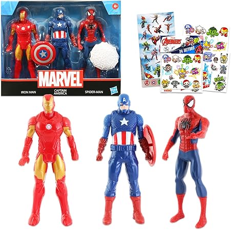 Amazon.com: Avengers Action Figures Set - 3 Pack Marvel Action Figures ...
