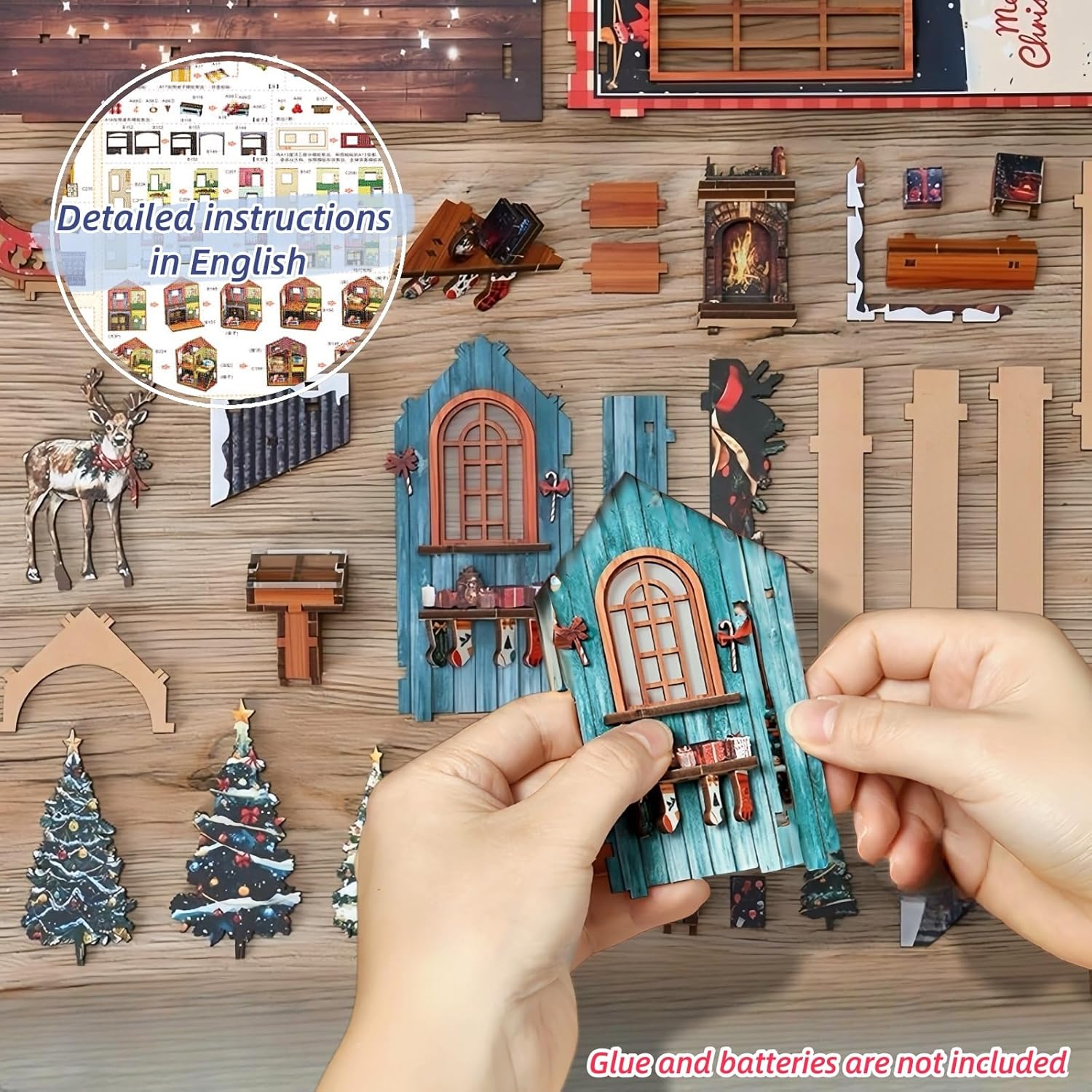Snow Realm Pavilion Mini DIY Book Nook Kit - kingstora.com