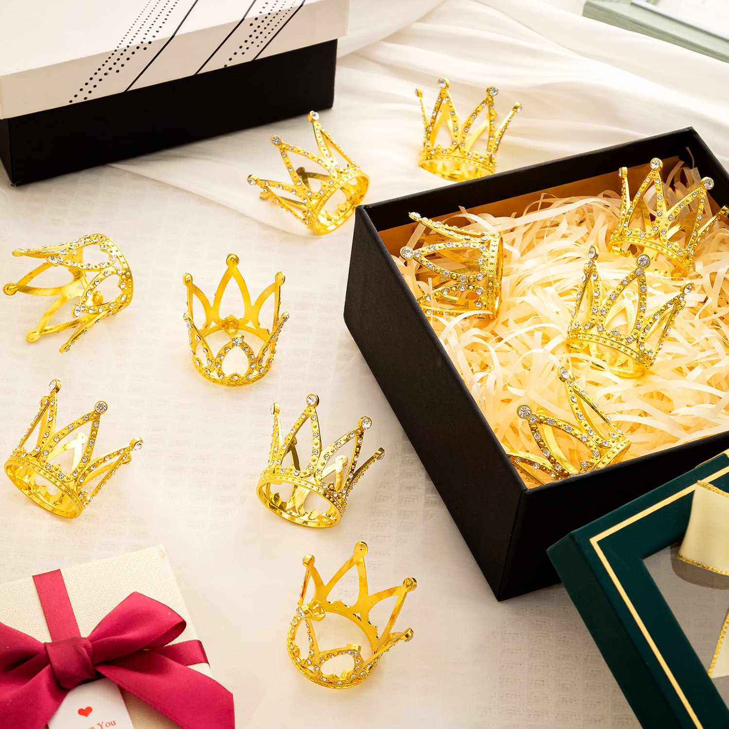 Snapklik.com : 18 Pcs Crown Cake Topper, Mini Tiara Birthday Cake ...