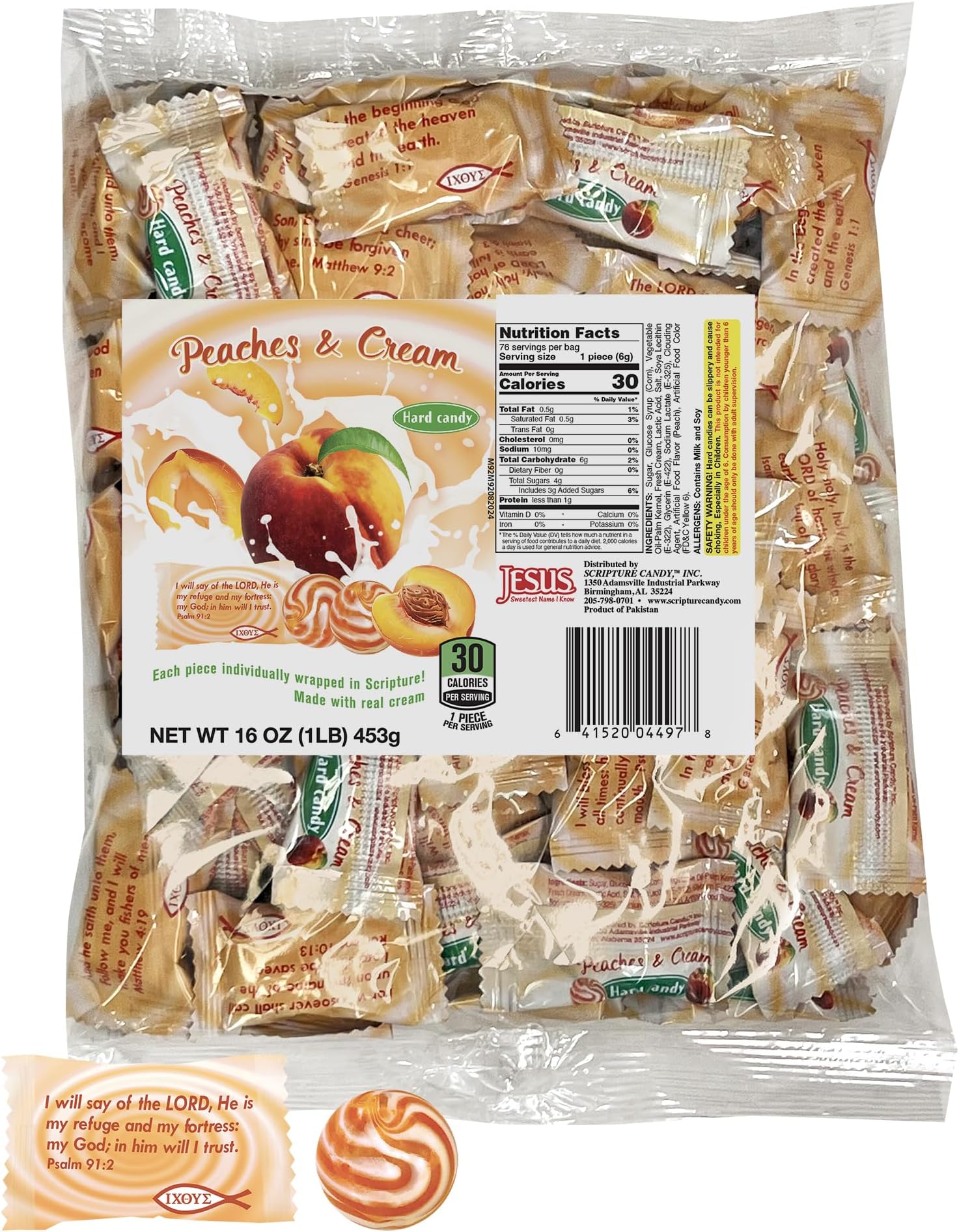 Amazon.com : Scripture Candy, Strawberries & Cream Hard Candy 2.5 Pound ...