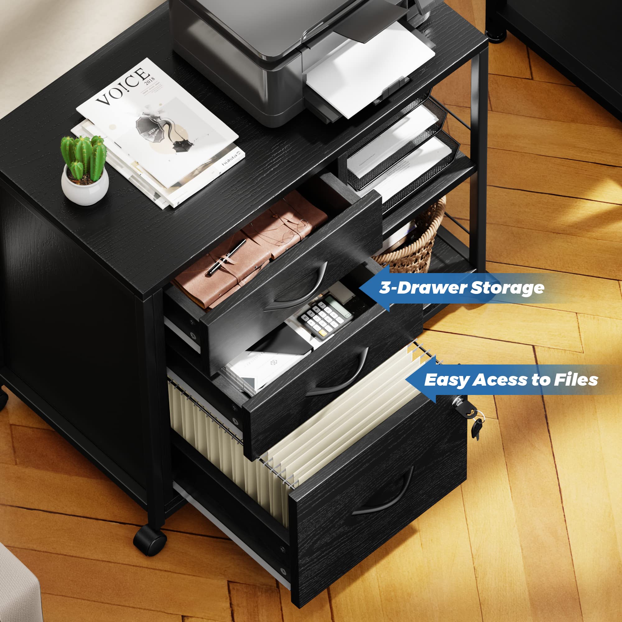 Snapklik.com : Lulive File Cabinet For Home Office, Filing Cabinet