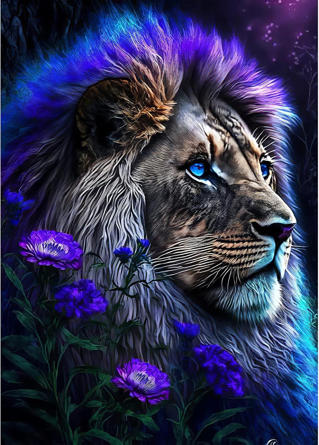 RICUVED Lion Diamond Painting Kits for Adults,5D Diamond Painting ...