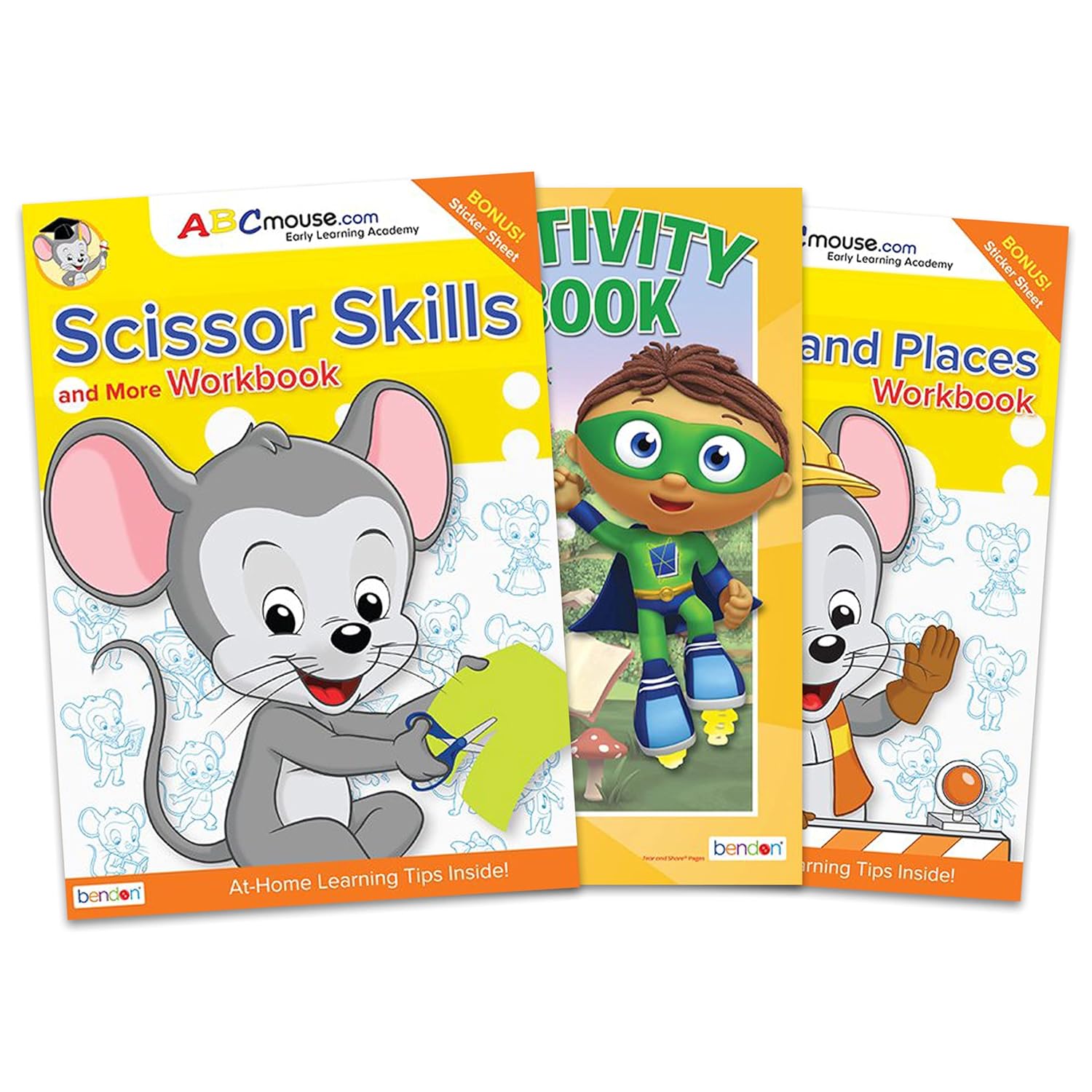 ABCmouse Activity Book Bundle ~ 3 Learning Workbooks for Kids Featuring ...