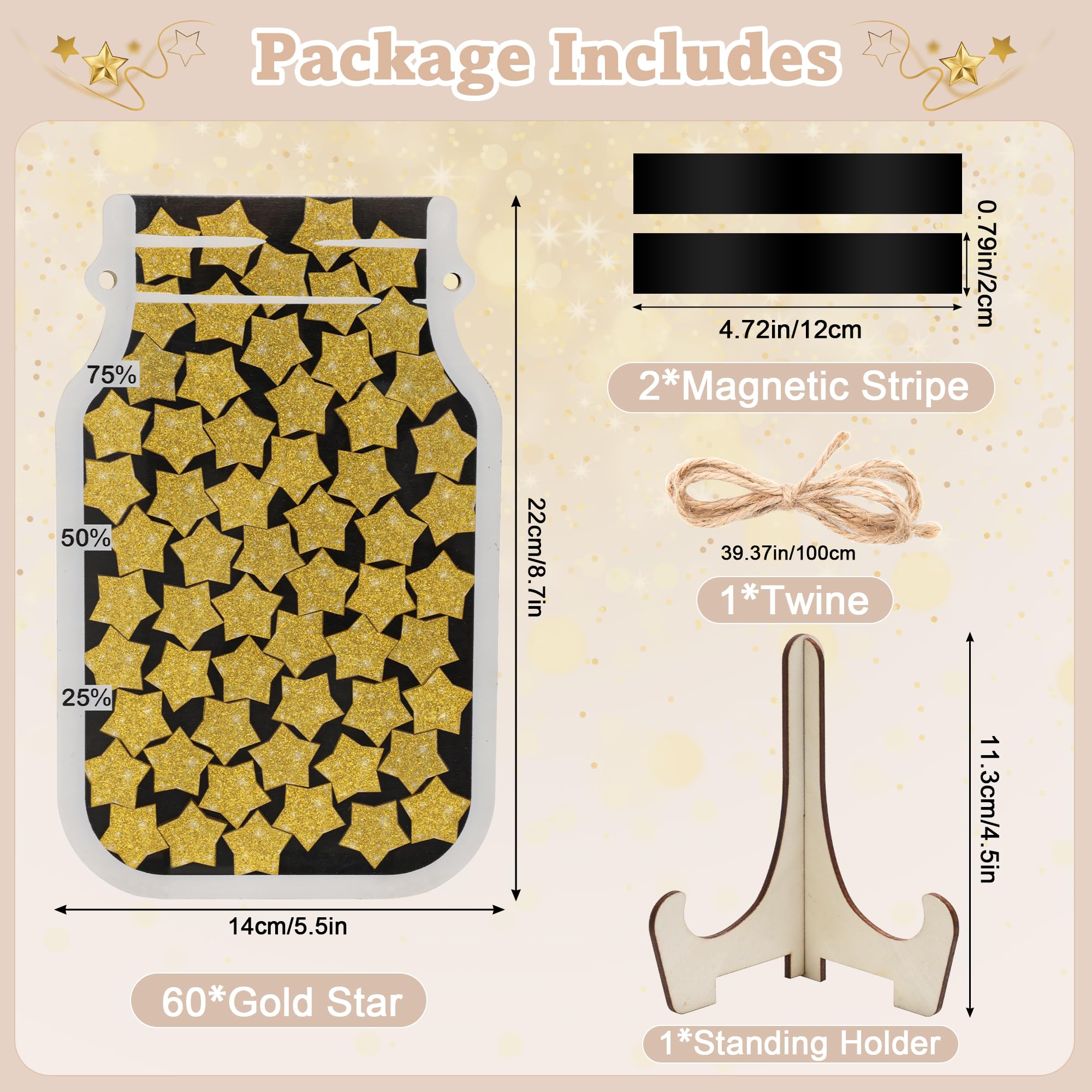 Snapklik.com : Gold Magnetic Reward Incentive Jar For Classroom ...