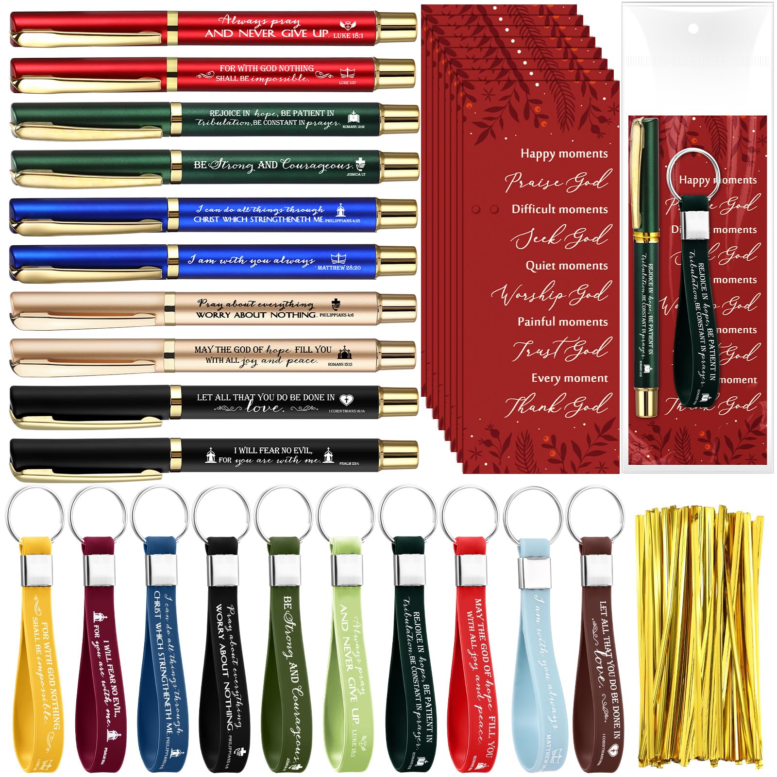 Amazon.com: Lincia 30 Sets Christian Gift Bulk Bible Verse Scripture ...