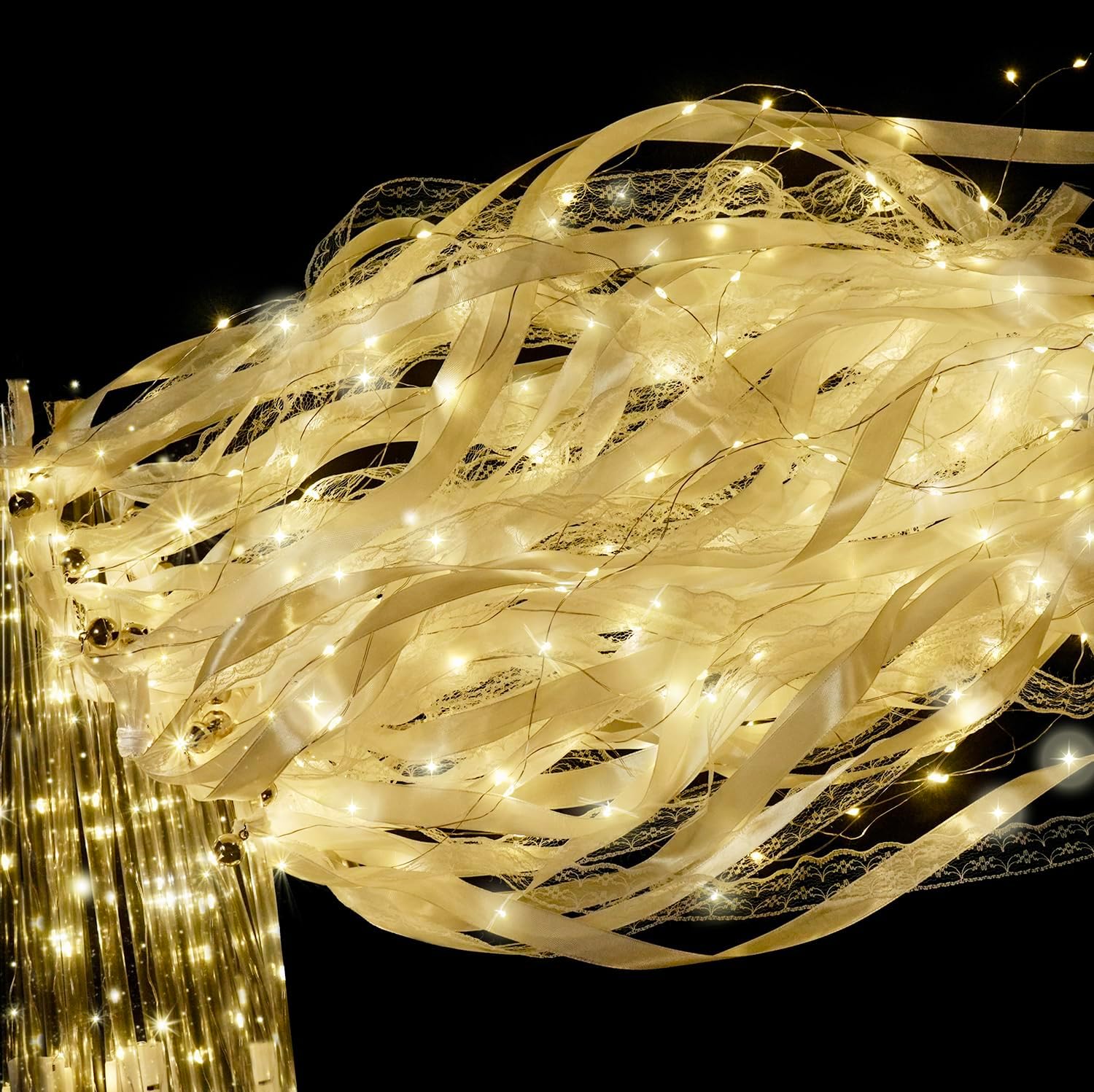 Amazon.com: 48pcs Wedding Sparklers Send Off，Wedding Streamers Light Up ...