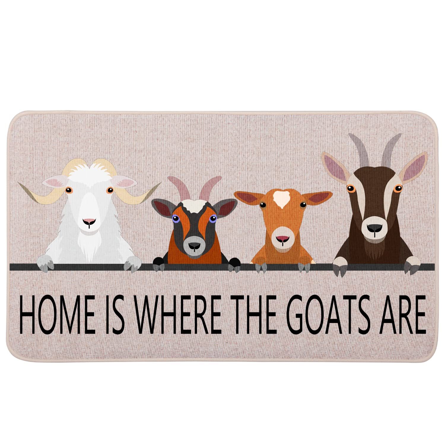 Amazon.com: YOUWOUS Home is Where The Goats are Door Mat 17x29 Inch ...