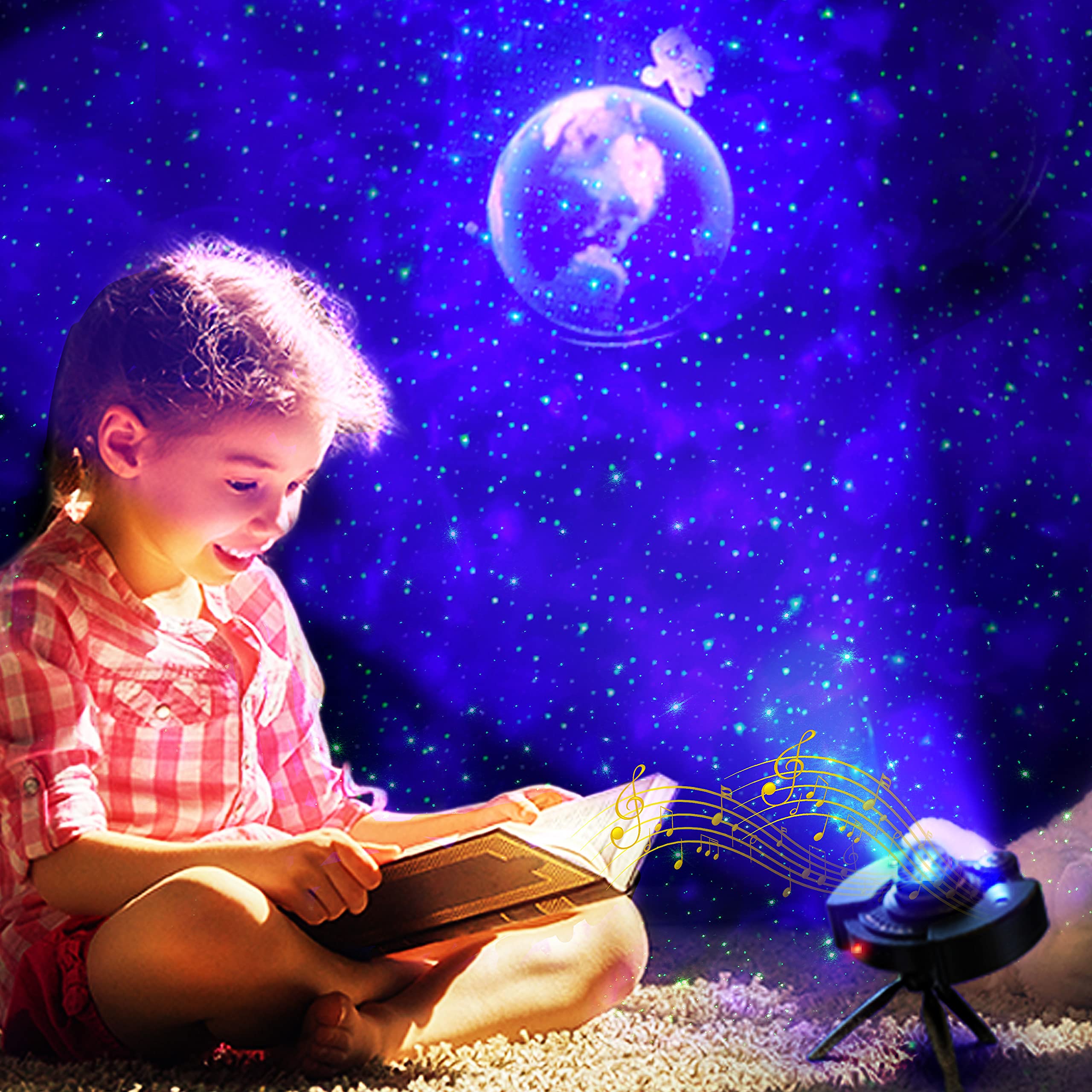 Star Projector Bedroom TIK Tok Night Light USB Operated with Adjustable ...
