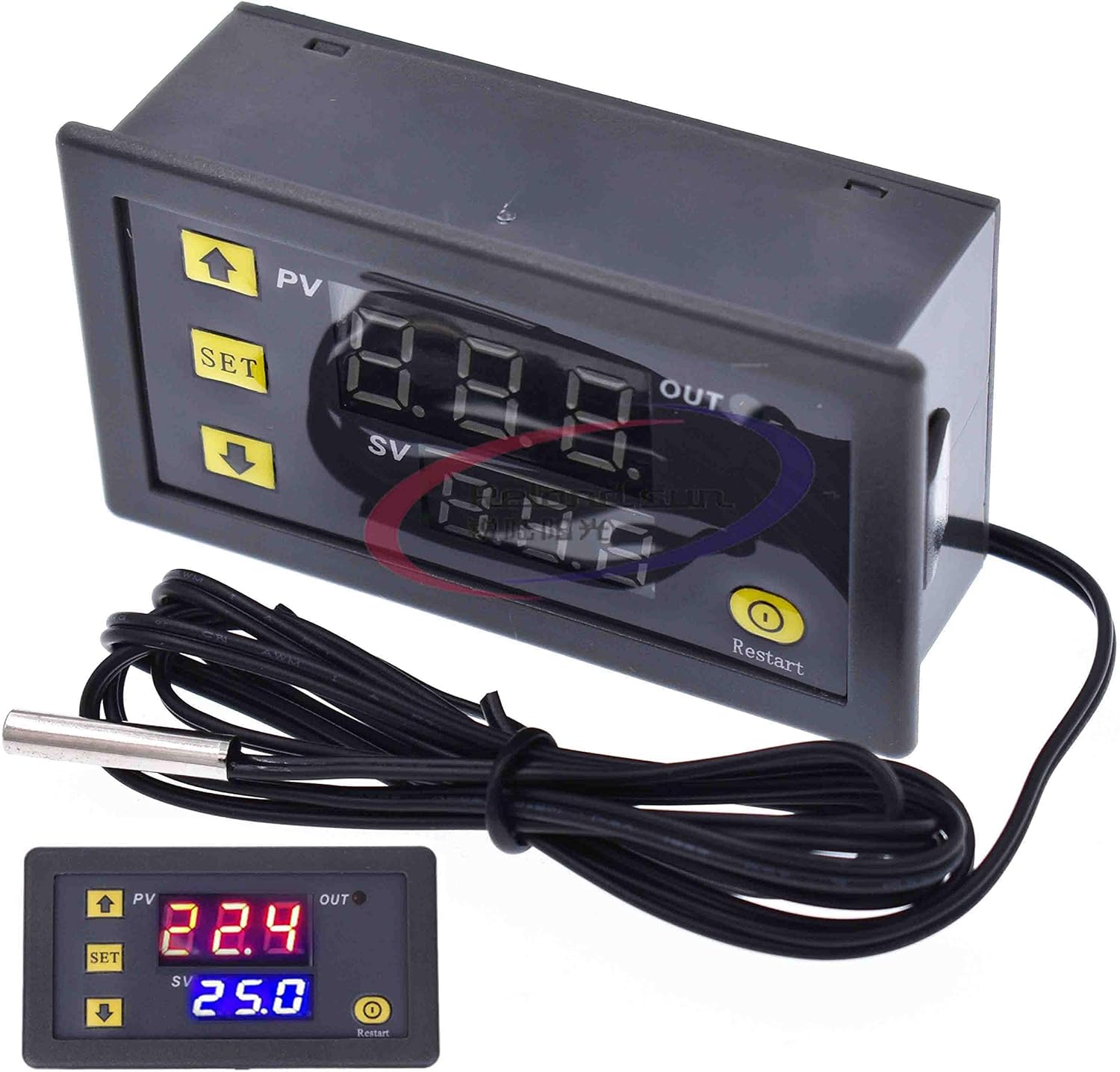 W3230 DC 12V Digital Thermostat Temperature Controller Red and Blue ...