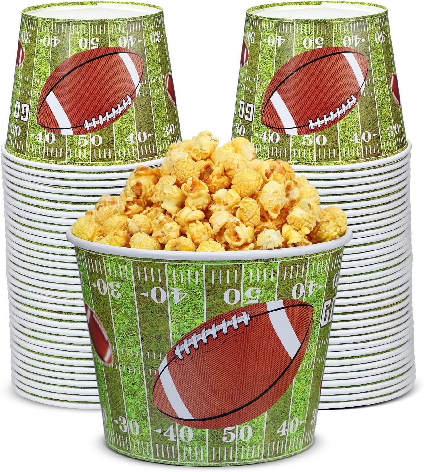 Amazon.com: 100 PCS Football Party Snack Bowls Supplies 9 oz Green ...