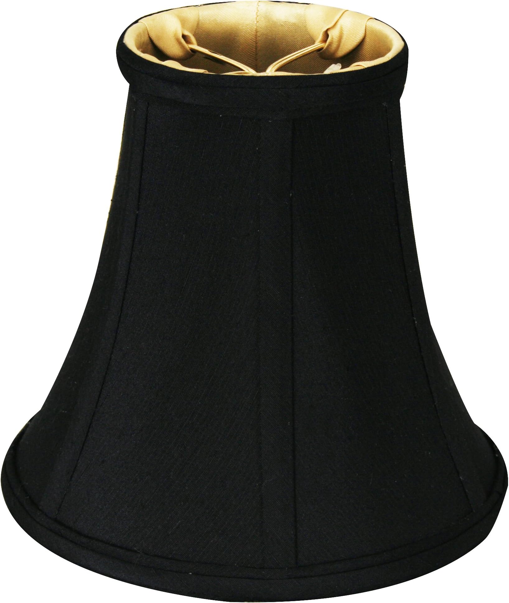 Cloth & Wire Square Bell Hardback Lampshade with Bulb Clips, Black ...