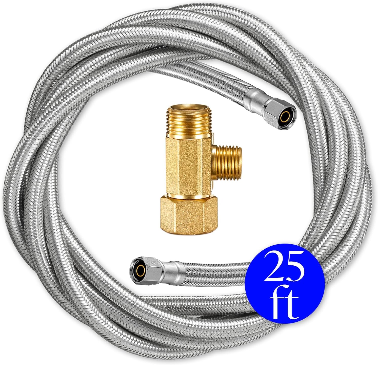 Amazon.com: Refrigerator Ice Maker Water Line Kit - 30' Braided ...