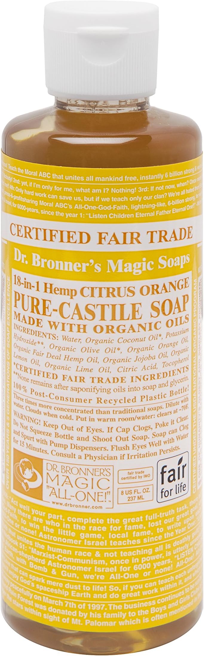 Amazon.com : Dr. Bronner's Citrus Soap 8 oz. : Bath Soaps : Beauty ...