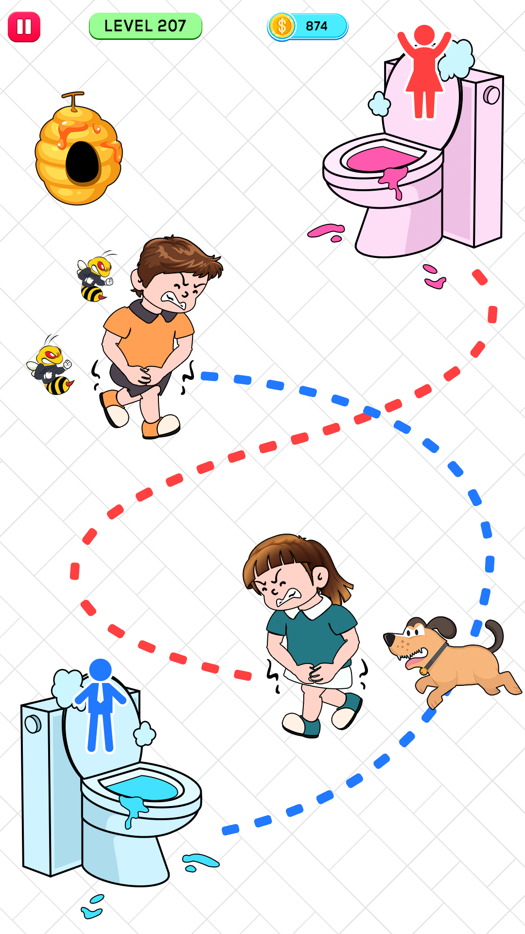 Toilet Monster Rush Race to Draw Puzzle Toilet Game for Poop race Pee ...