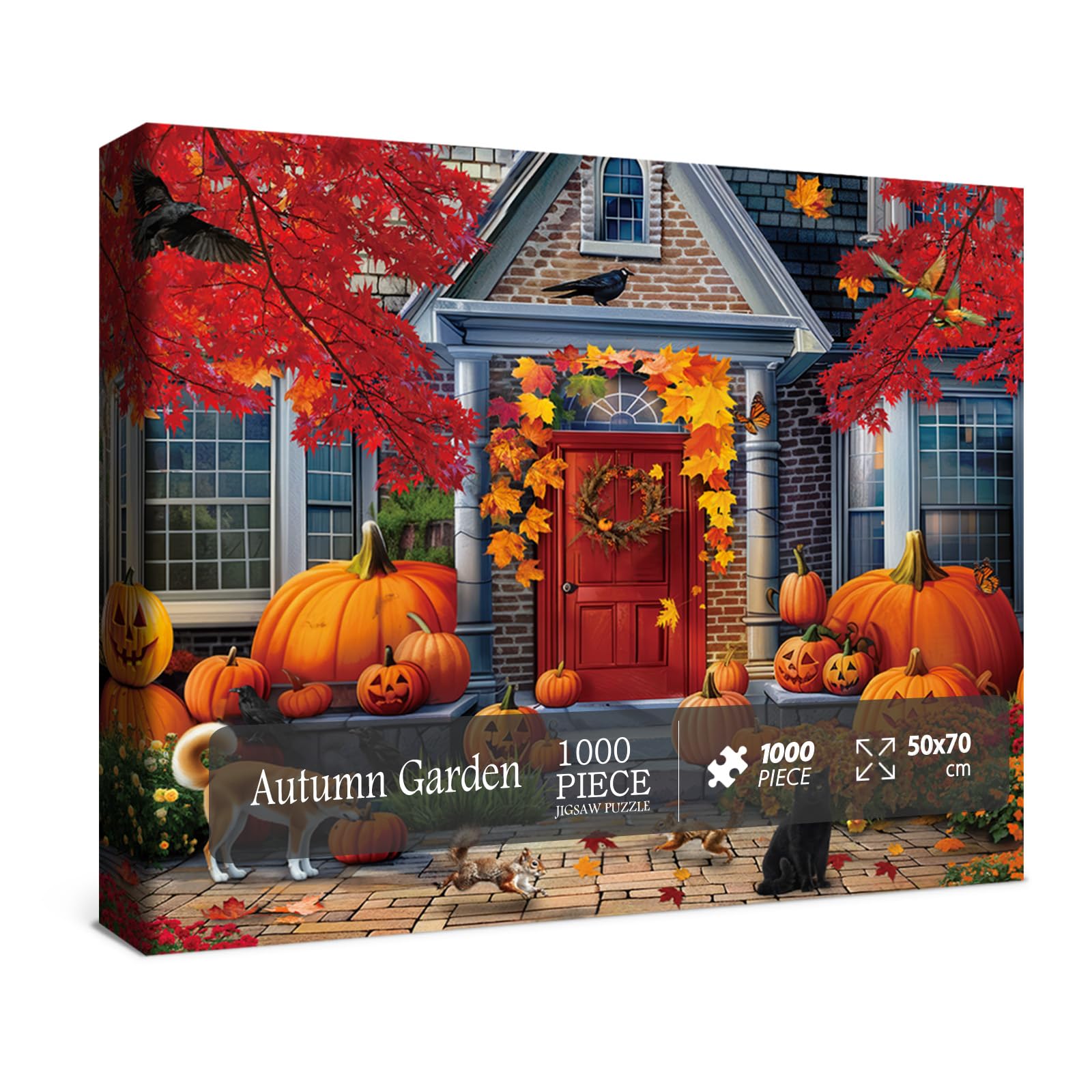 Amazon.com: Thanksgiving Garden Puzzle Pumpkin Puzzles for Adults 1000 ...