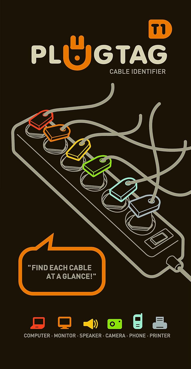 Amazon.com : Travel Style Plug Tag Cable Identifier Manager Office ...