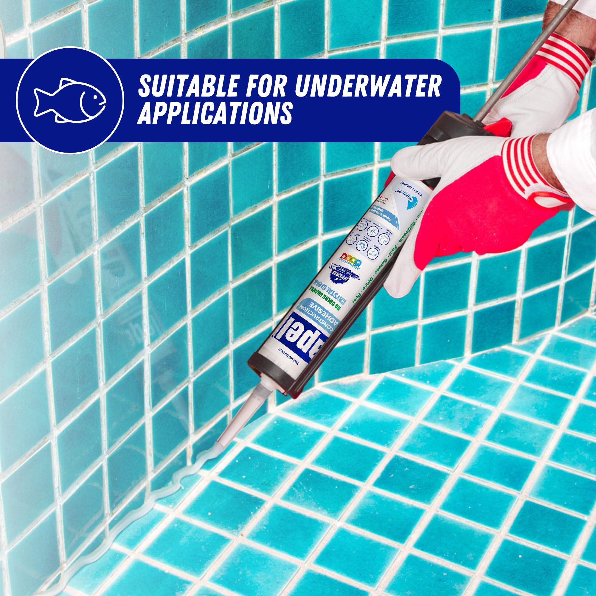 Snapklik.com : Apel HD300 Construction Adhesive Hybrid Sealant, Crystal ...