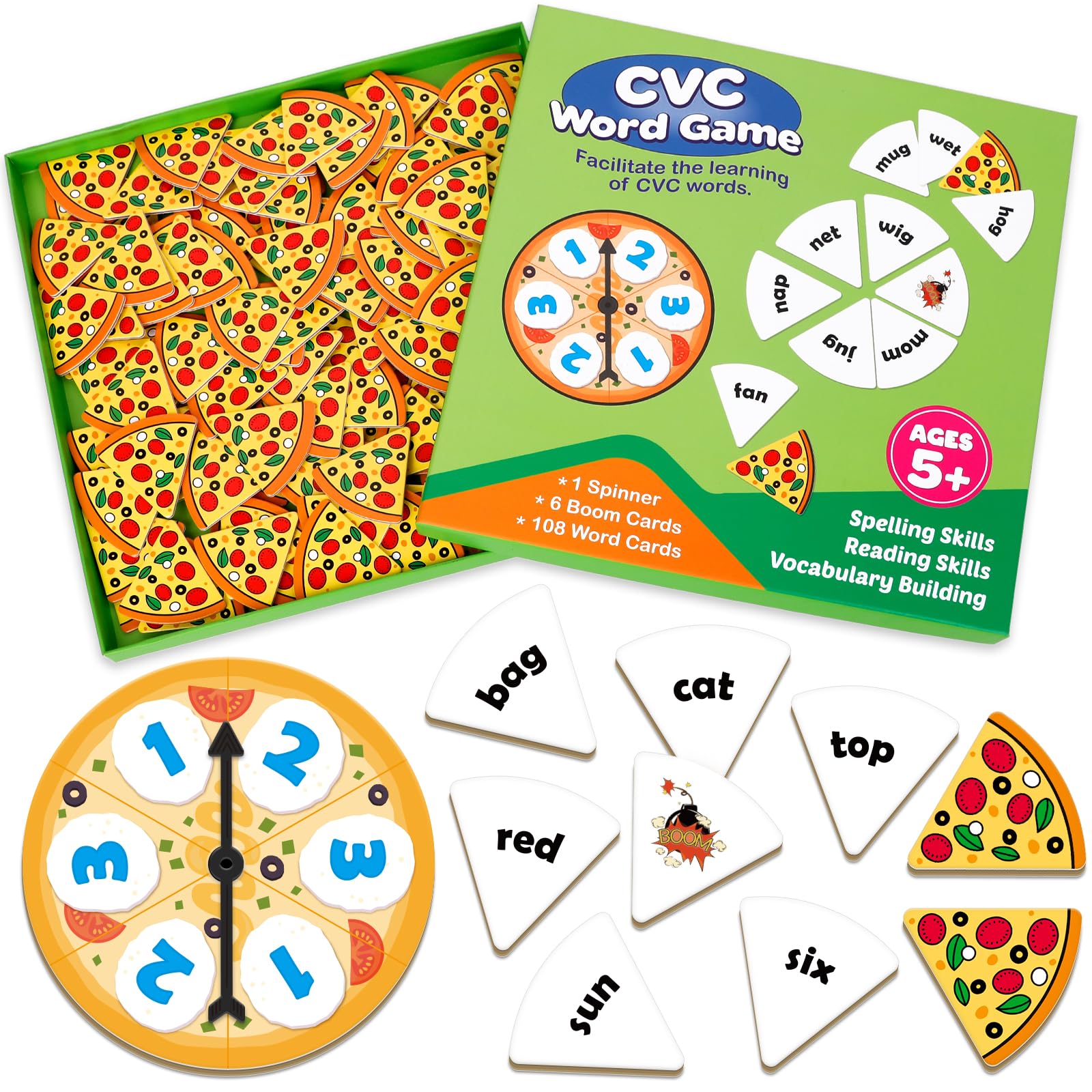 Snapklik.com : CVC Word Games,Phonics Games,CVC Flash Cards,Speech Therapy Toys For Toddlers ...