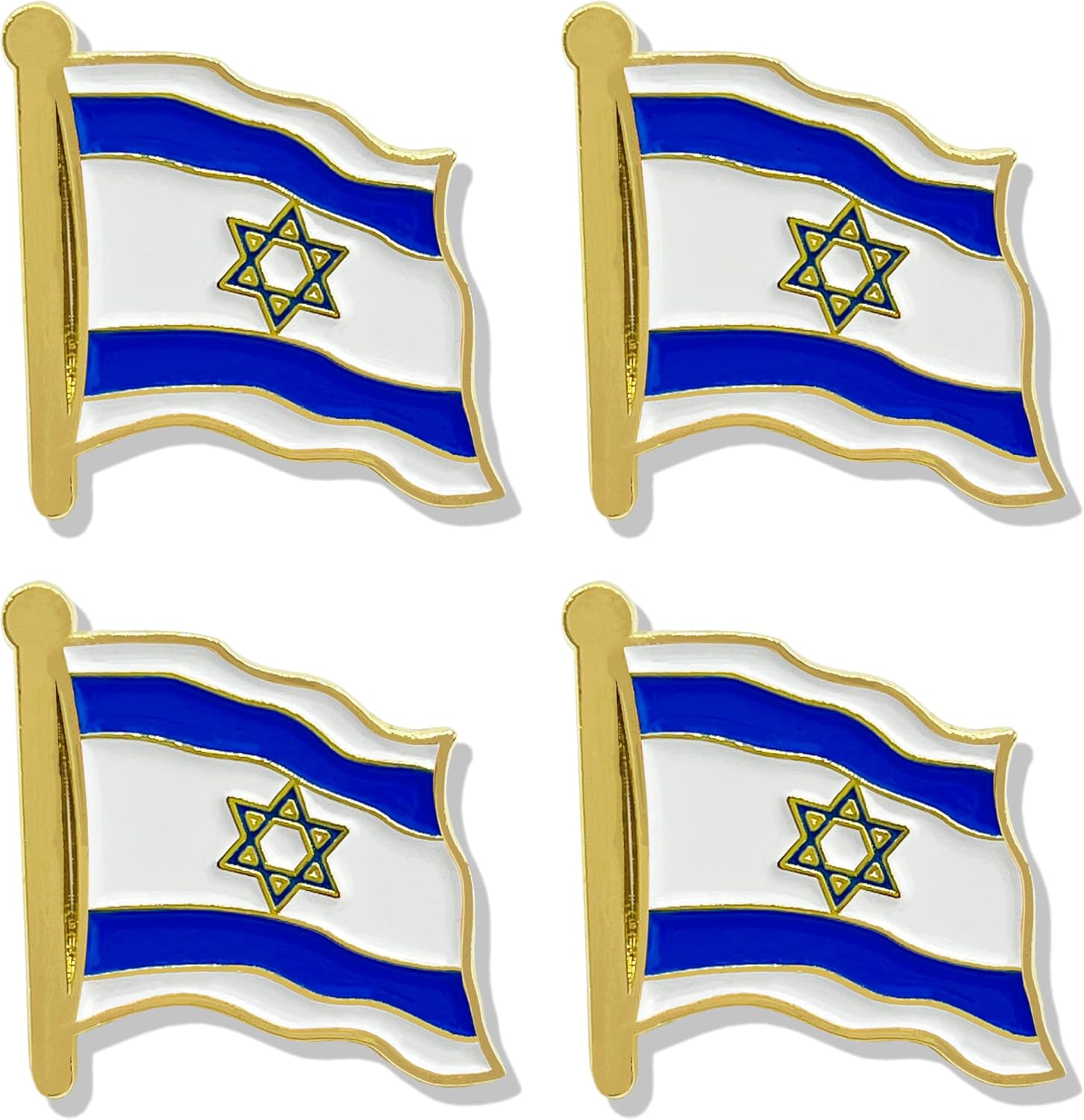 Amazon.com: HSQCEZ 4 Pack Israel Flag Lapel Pin - Israeli Flags Pins Lapel Hat Backpacks Suit ...