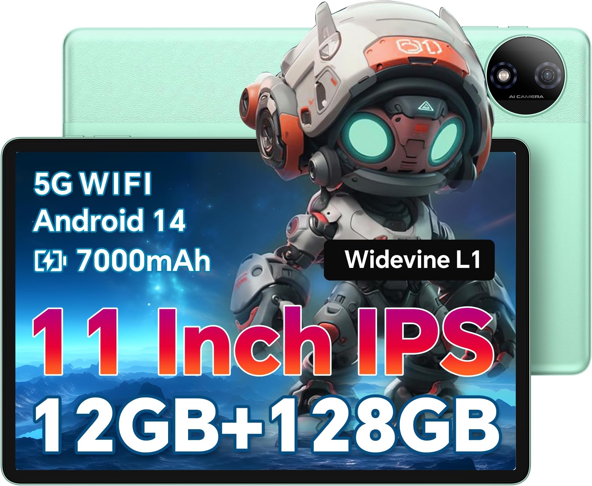 DOOGEE U10 2025 Neueste Tablet 10 Zoll Android 14 Tablet 128GB ROM 9GB RAM Tablet PC, 5G WIFI6 ...