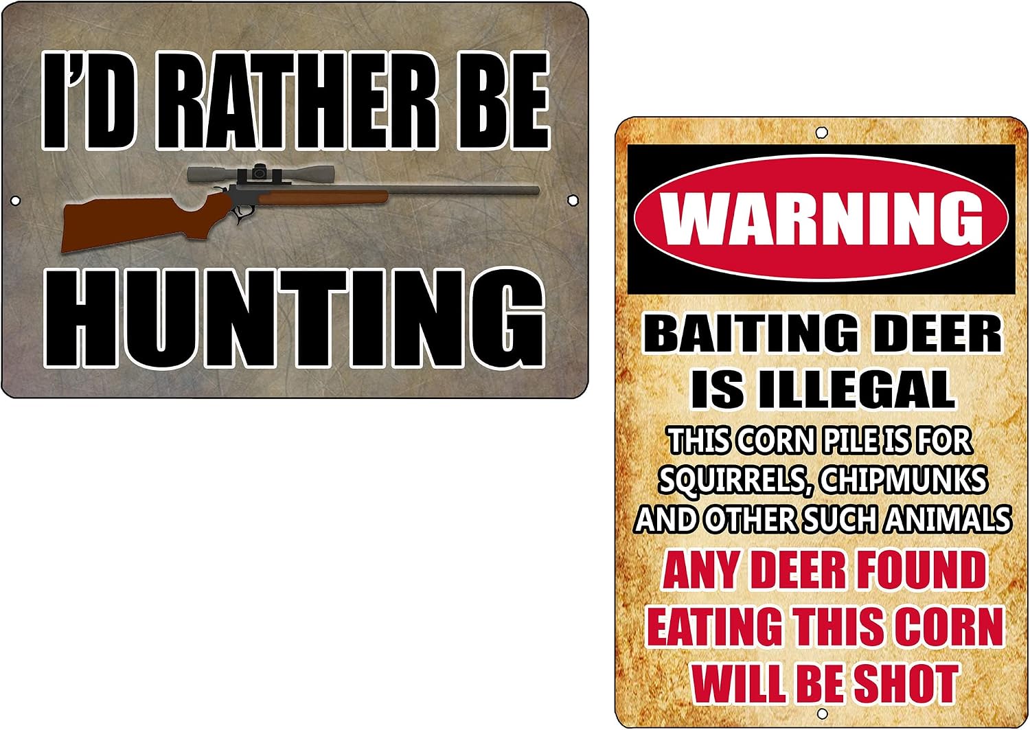 Amazon.com: Rogue River Tactical Funny Sarcastic Hunter Metal Tin Sign ...
