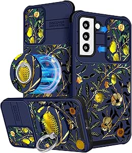 Amazon.com: Buleens for Samsung Galaxy S22 Case - with Ring Stand & Camera Cover Aesthetic Cute ...
