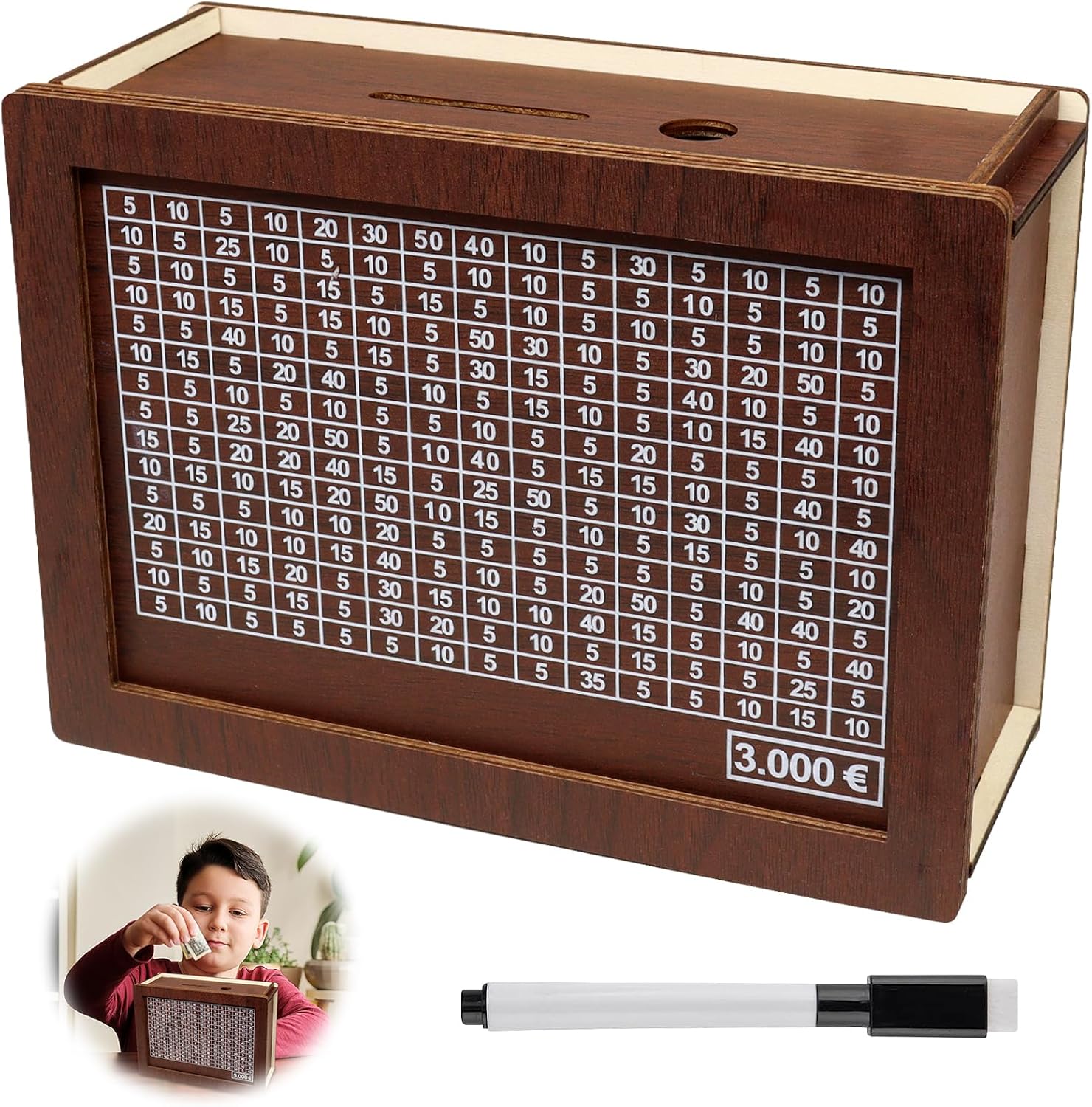 Amazon.de: Spardose Holz, Spardose mit ZäHler, Spardose Kinder mit ...