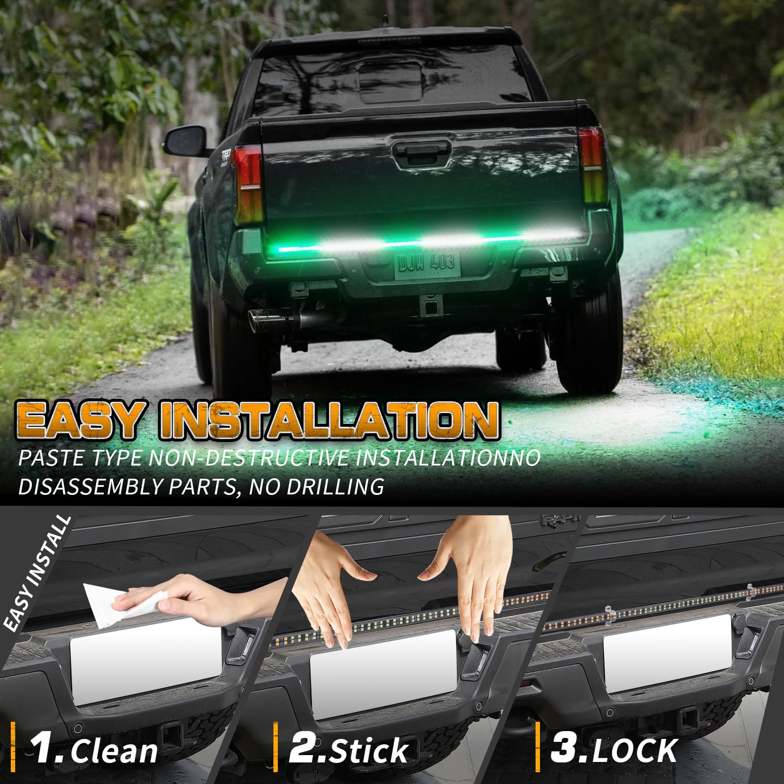 Snapklik.com : 48 Inch Tailgate Green White Emergency Light Strip 288 ...