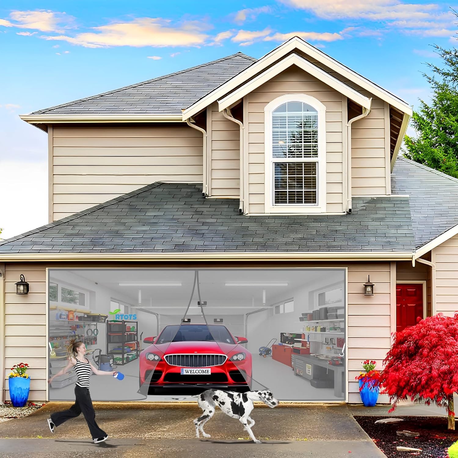 Screen Doors with Magnets, 180 x 260 cm Hands Free Magnetic Screen Door ...