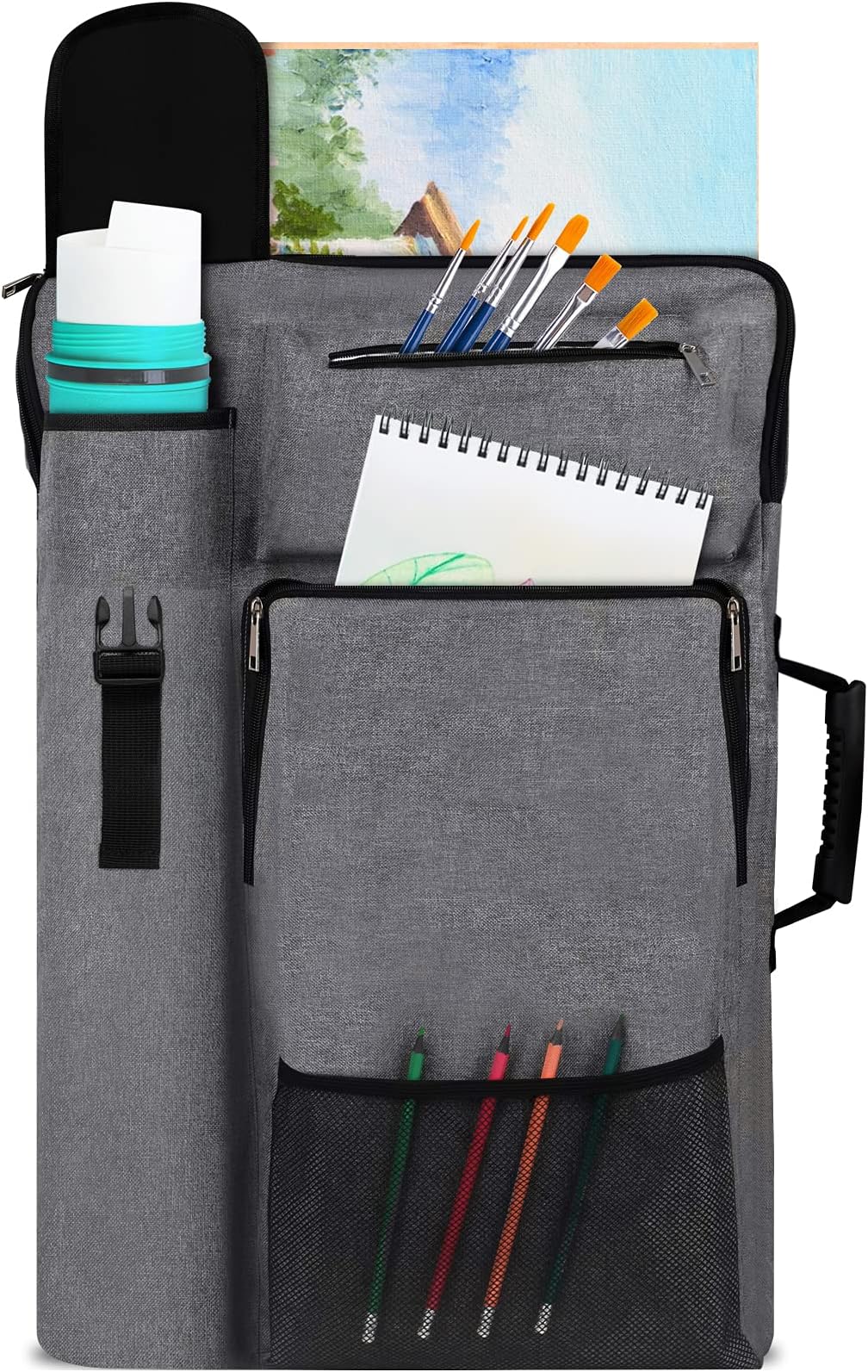 Amazon.com: JJRING Heavy Duty Plein Air Artist Backpack with Handheld ...