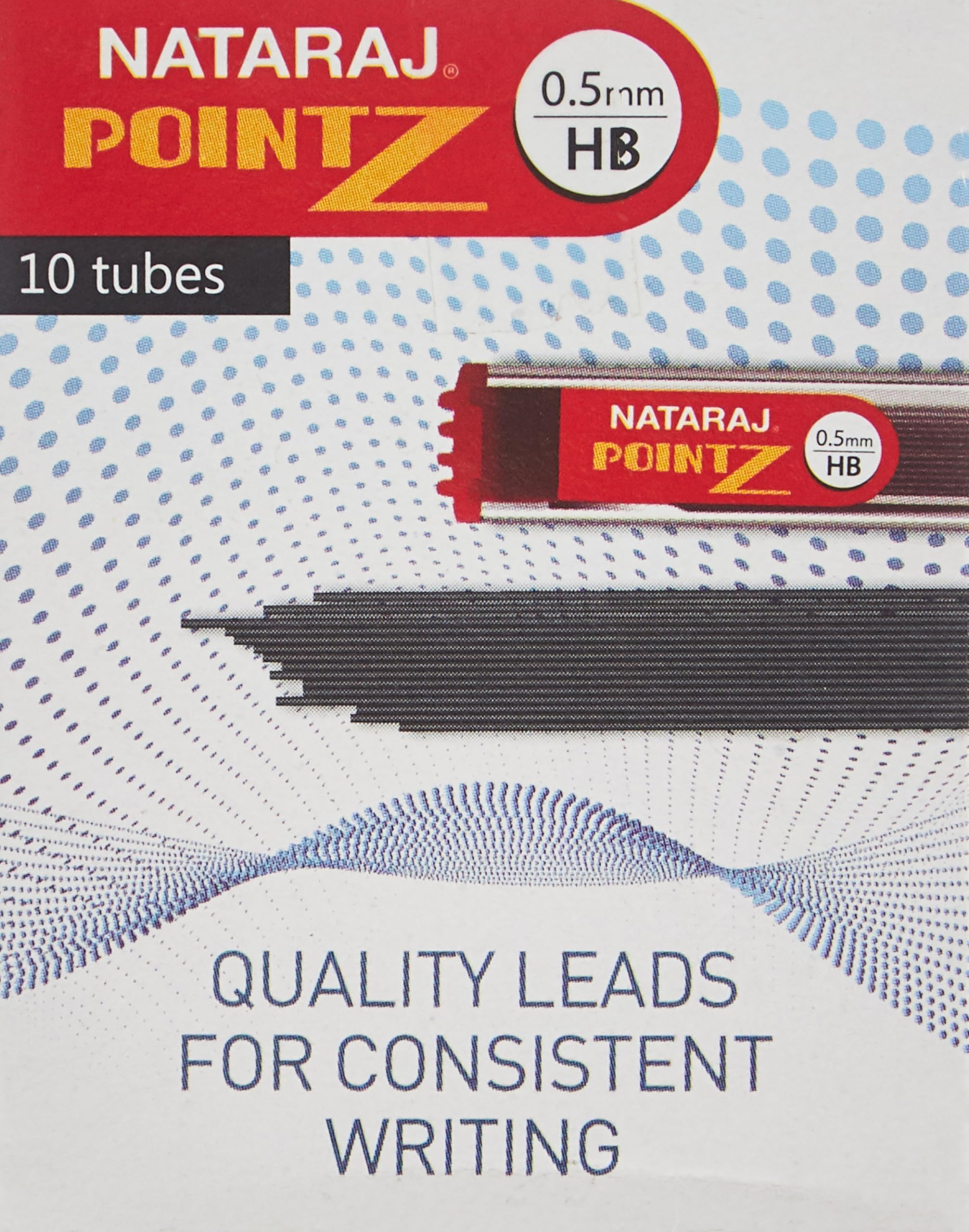 NATARAJ Lead Pointz 0.5mm HB Refill for Mechanical Pencils, Smooth Dark ...