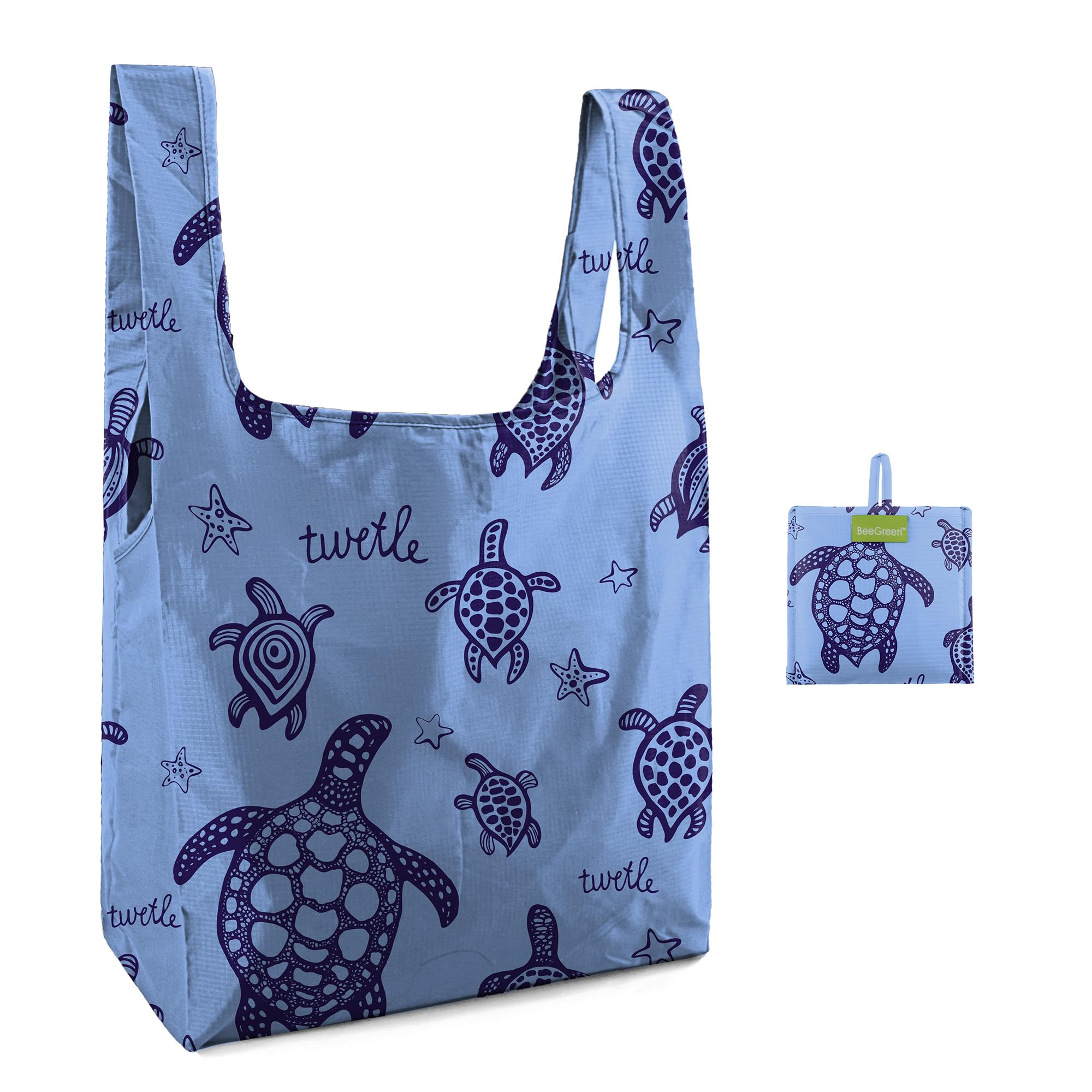 Amazon.com: BeeGreen Turtle Lovers Reusable-Grocery-Bags-Foldable-Nylon ...