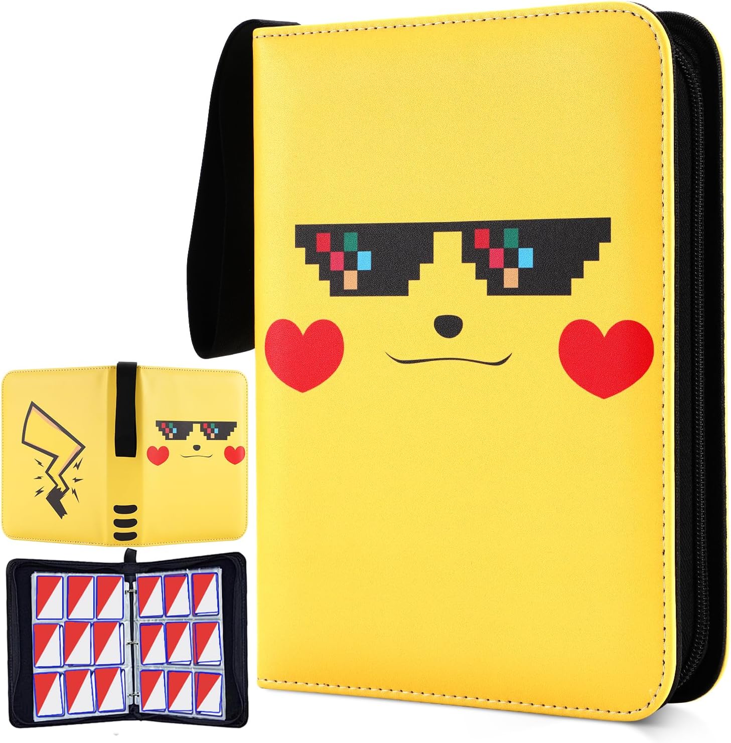 Amazon.com: GOROMA Card Binder 4-Pockets, 400 Pockets Card Holder with ...