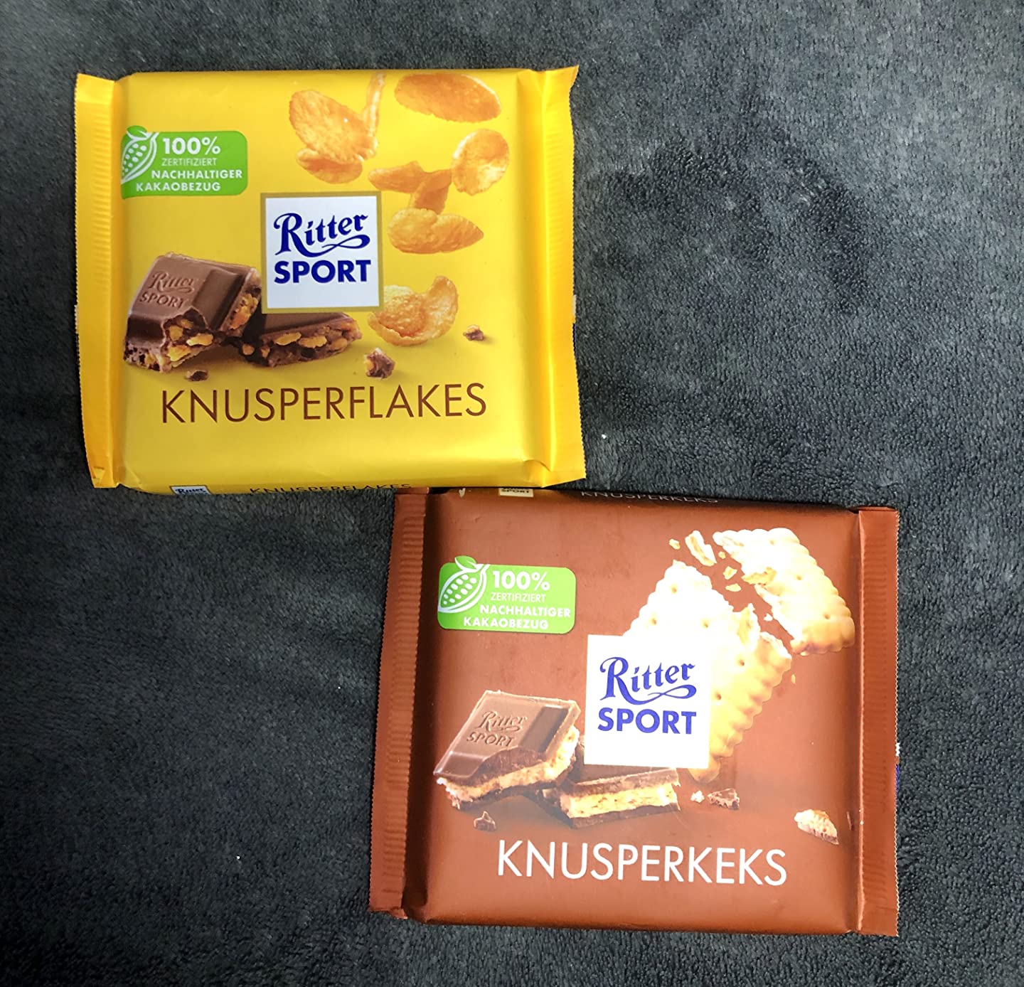 Ritter Sport Knusperkeks 100 g, Vollmilchschokolade mit Butterkeks und ...