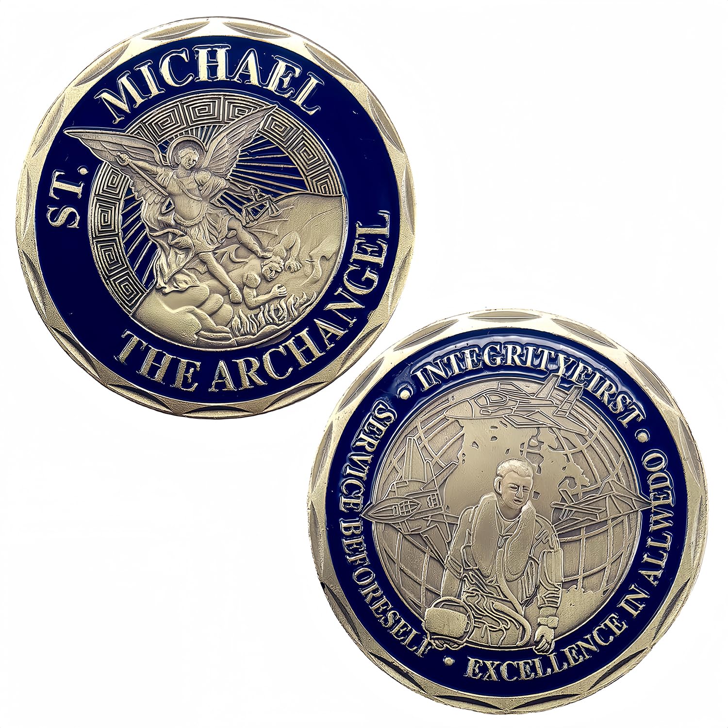 Amazon.com: St. Michael Challenge Coin US Police Officer Challenge Coin ...