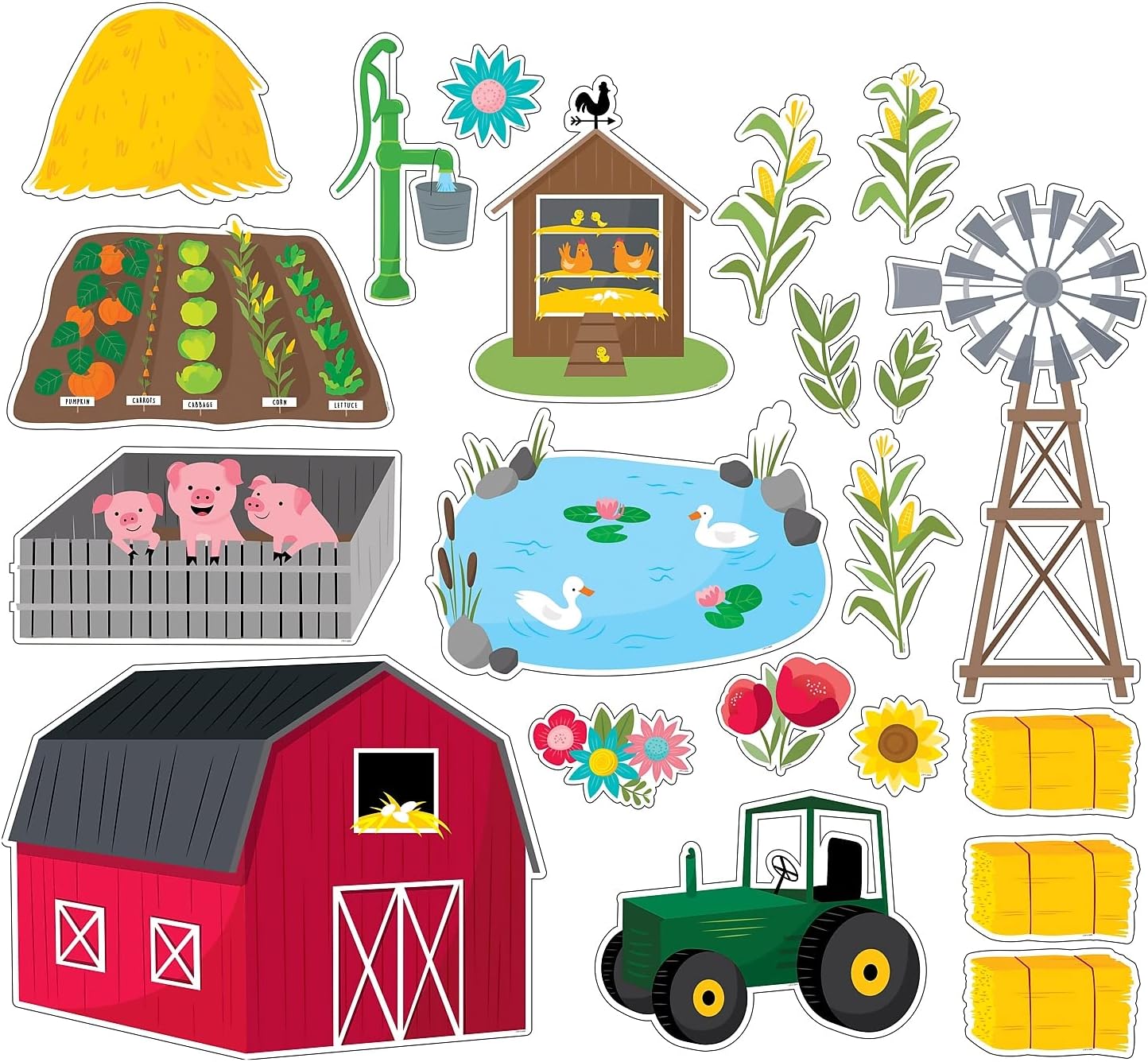 Amazon.com : Creative Teaching Press Farm Friends Farm Fun Bulletin ...