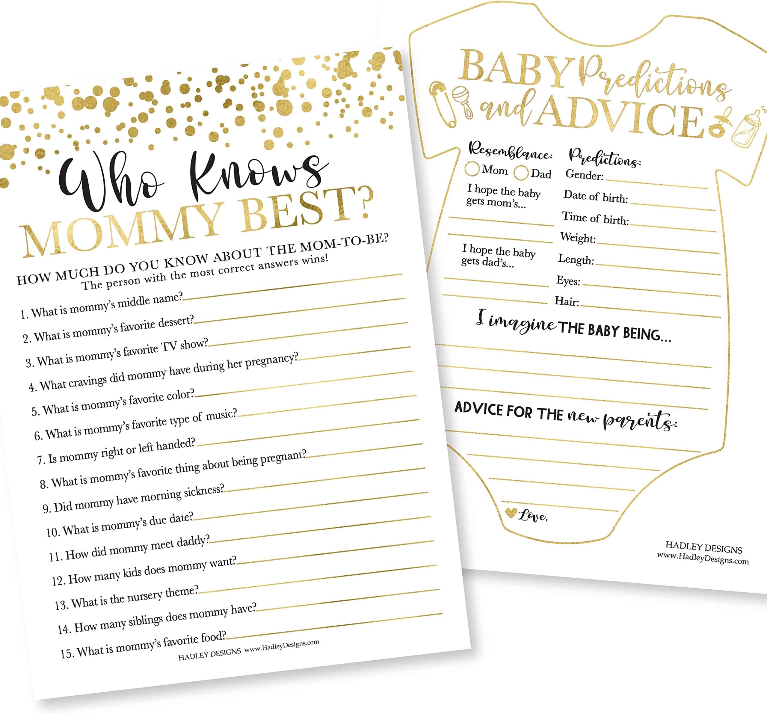 Amazon.com: Would She Rather - Who Knows Mommy Best - Baby Shower Game ...
