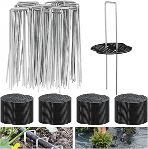 Amazon.com : 200 Packs Garden Stakes Staples 6 inch Landscape Fabric ...
