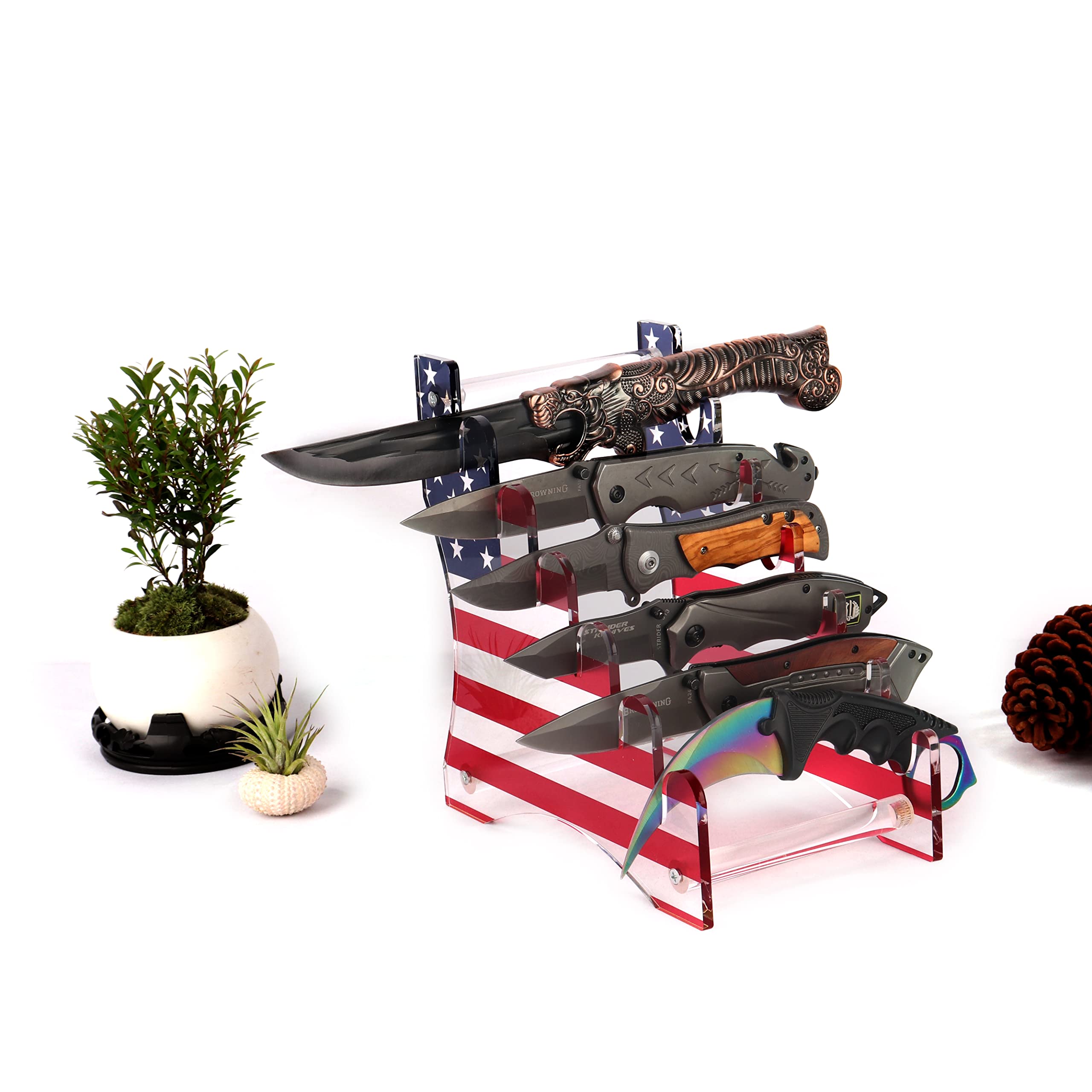 Snapklik.com : WANLIAN Knife Display Stand,Knife Holder Holds 6 knife ...