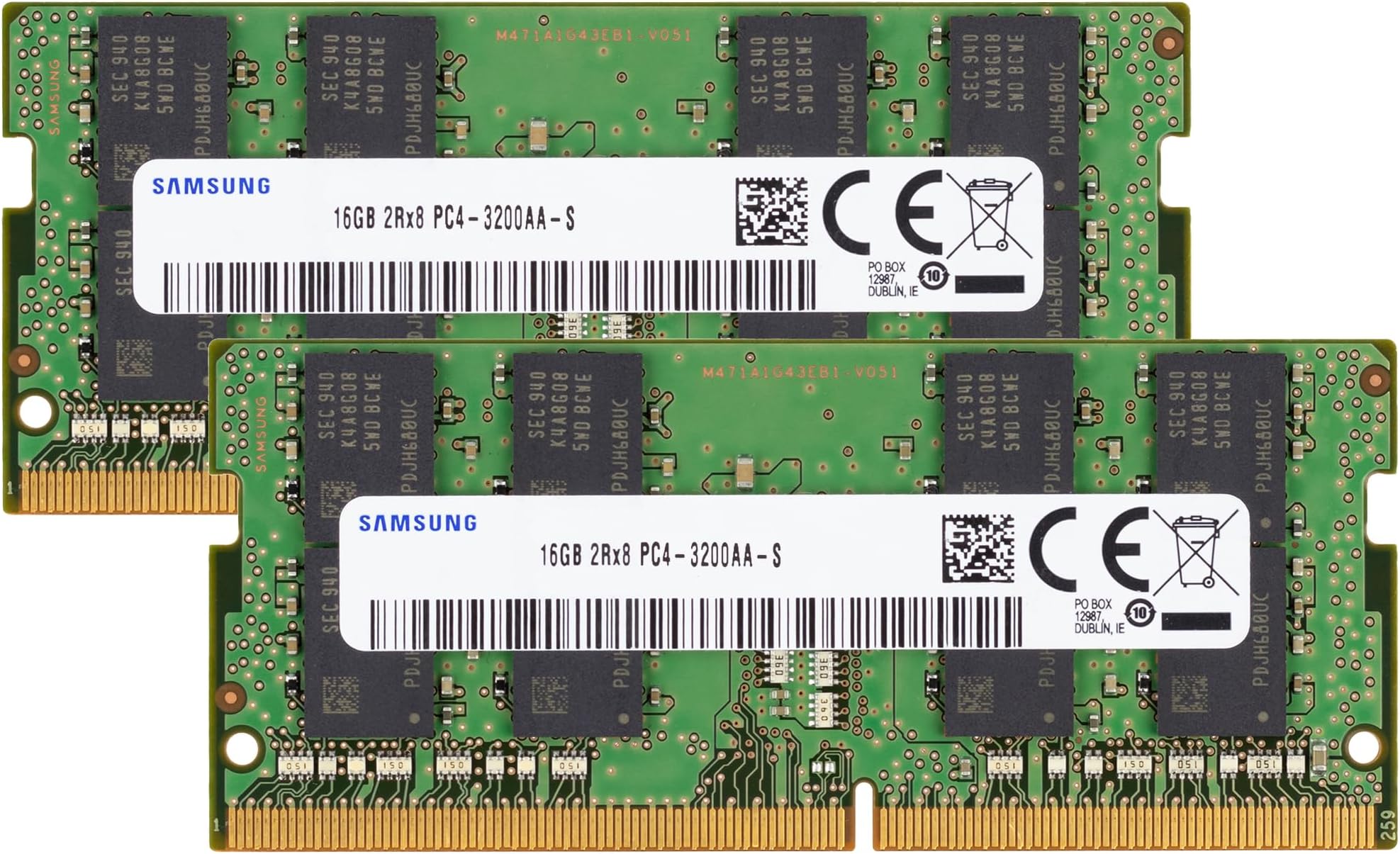 Samsung 32GB (2x16GB) DDR4 3200MHz PC4-25600 (PC4-3200AA) CL22 SODIMM ...