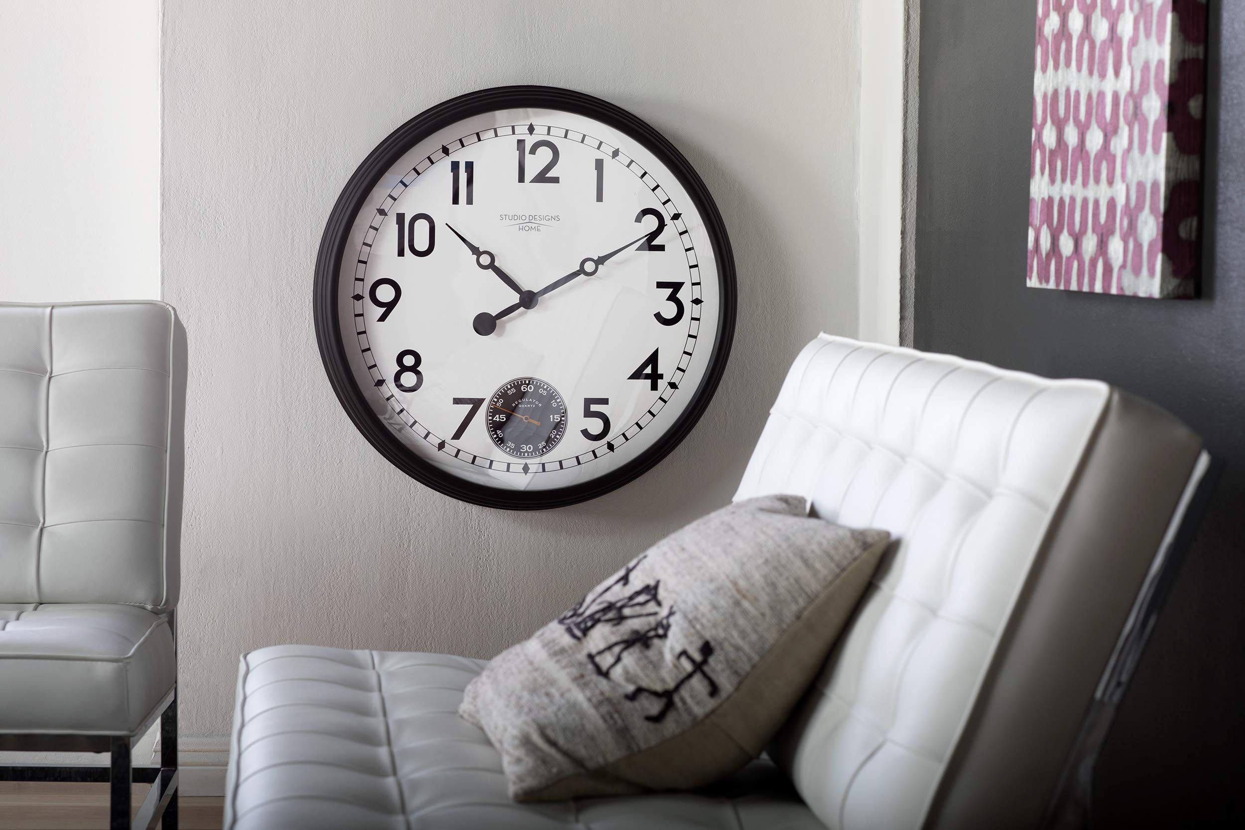 Studio Designs Home 73011 Terrace Large 29" Wall Clock with Subdial for ...