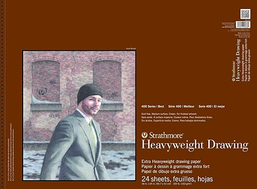 Amazon.com: Strathmore 400 Series Heavyweight Drawing Paper Pad, Top ...