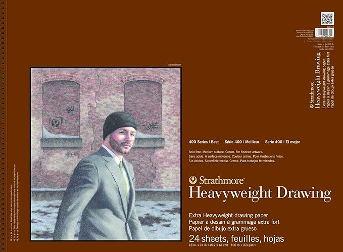 Amazon.com: Strathmore 400 Series Heavyweight Drawing Paper Pad, Top ...
