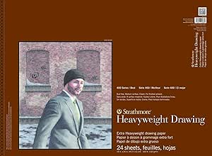 Amazon.com: Strathmore 400 Series Heavyweight Drawing Paper Pad, Top ...