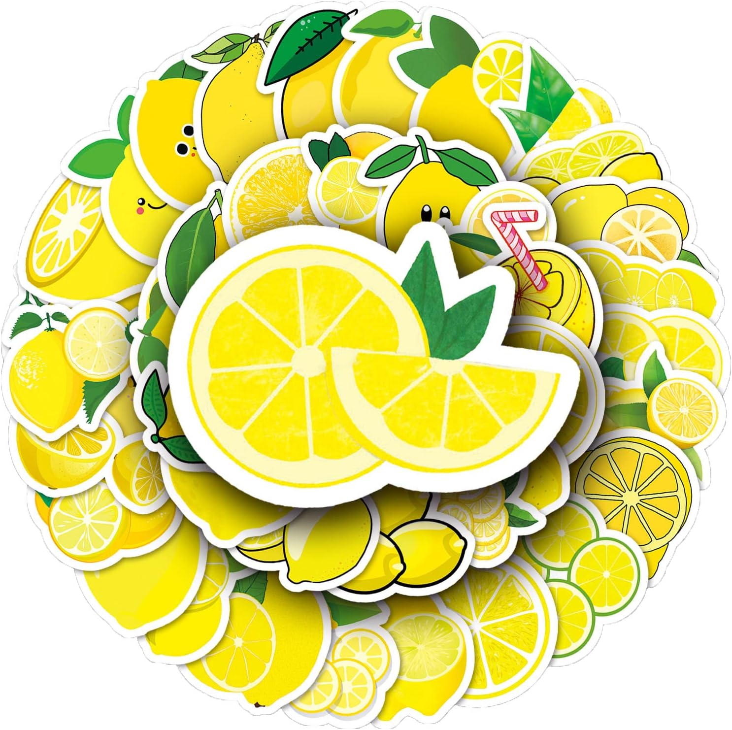 Amazon.com: Lemon Stickers 50Pcs Water Bottles Stickers for Kids Teens ...
