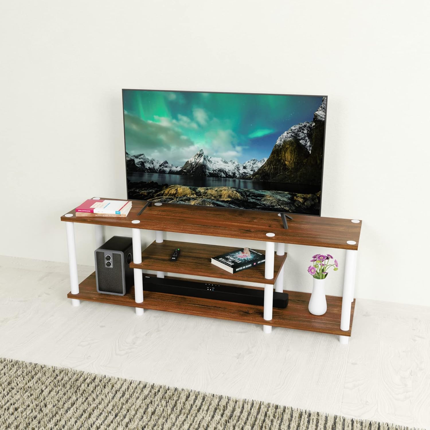 DFC Willow ProConnect Engineered Wood TV Entertainment Unit Stand for ...