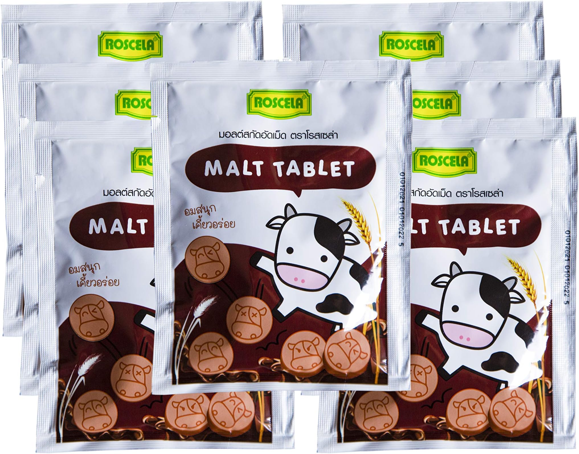 Amazon.com : Roscela Tablet Malt Candy, 20g 7 Packs : Grocery & Gourmet ...